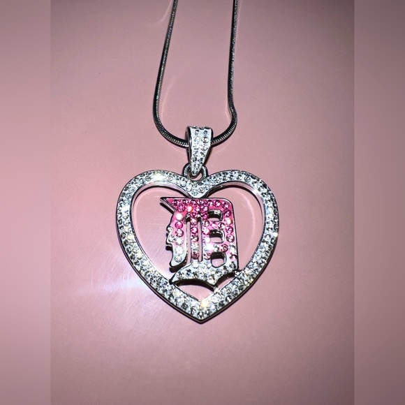 Jewelry | Detroit Letter D Initial In Heart Pendant Necklace Silver ...